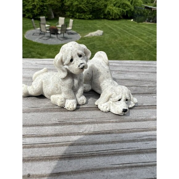 Accents | Quarry Critters Two Nature Design Stone Dogs Puppies Pets ...